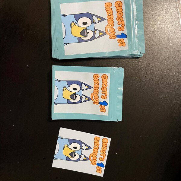 Bluey Inspired Themed Party Favors, Blue Inspired Birthday, Blue Tags ...