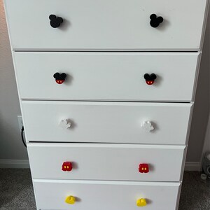 Mickey Mouse and Minnie Mouse Drawer Knobs/handles for Nurseries, Kid's ...