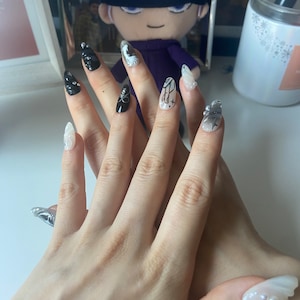 Jujutsu Kaisen Gojo Inspired Nails - Etsy UK
