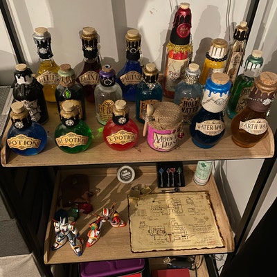 Final Fantasy Inspired HOLY WATER Potion Bottle With Magical Swirling ...