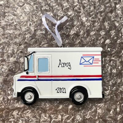 Personalized Mail Carrier Christmas Tree Ornament 2023 Usps Mailing ...