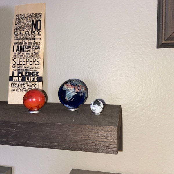 Earth, Mars & Moon to Scale Marbles - Boxed Set - Geographically ...