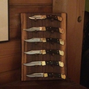 Knife Display Rustic,unique Knife Display, Wood Knife Display, Rustic ...