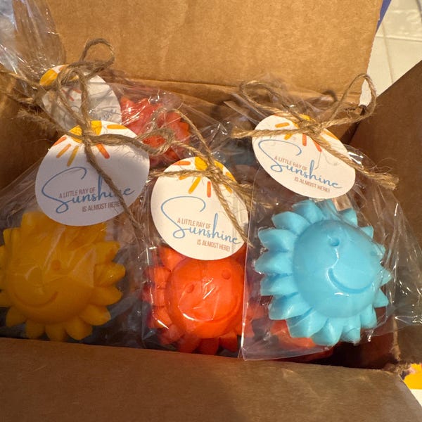 Sun Baby Shower Soap Favors Sunshine Soap Here Comes the Son Soap Baby ...
