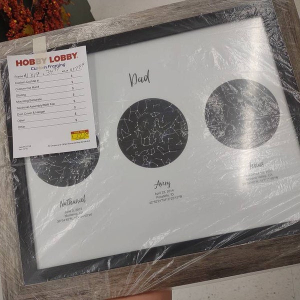 Star Map Constellation Trio - 3 Star Map Print - Star Map Personalized ...