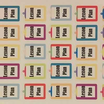 Lesson Plan Stickers for Planner, Calendar Functional Planner Stickers ...