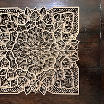 Compass SVG Multi-layered Mandala, 3d Layer Compass Mandala Svg, Shadow ...