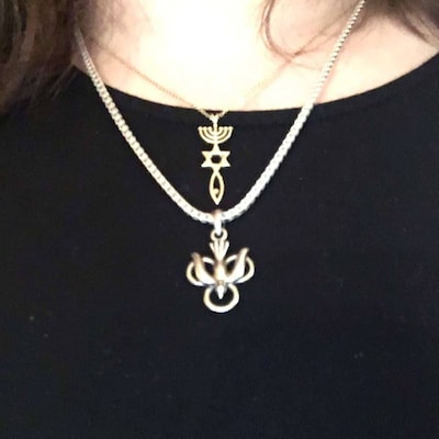 14K Gold Messianic Seal Pendant, Grafted-in Messianic Necklace ...