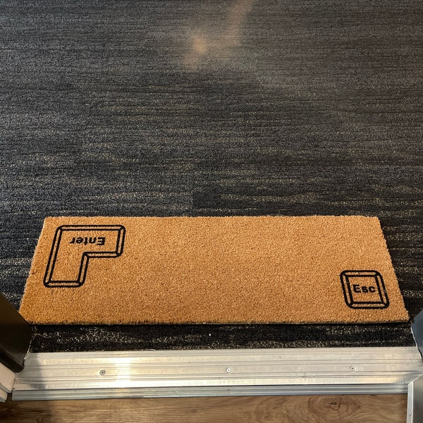Enter Escape Doormat Keyboard Doormat Nerdy Gift Welcome Mat Cool ...