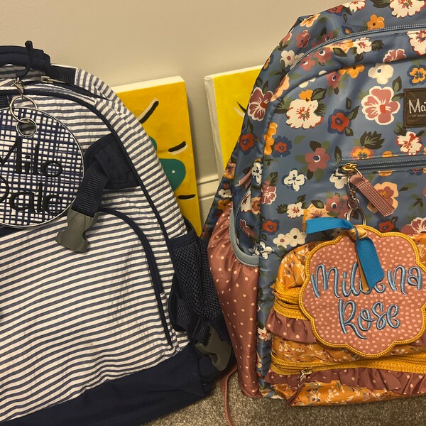 Custom Backpack Tags-monogrammed Tags-backpack Tags-monogrammed Tag ...