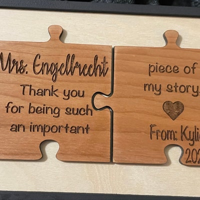 Personalized Puzzle Sign, Teacher Appreciation Gift, Thank You Gift ...