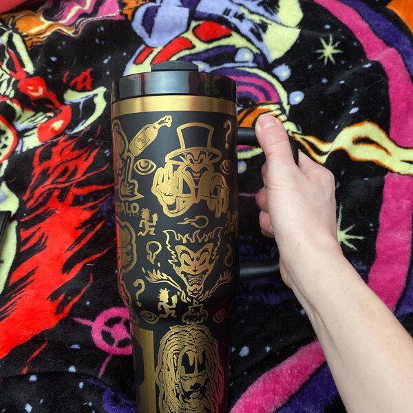 WALLEN Tumbler Cup Permanent Laser Engraved Large 40oz With Handle Lid ...