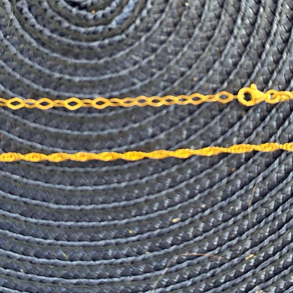 14k Gold Twist Chain Necklace, Thin Rope Chain Necklace, Dainty ...