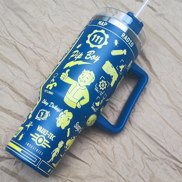 Fallout Inspired Wasteland Pip-boy UV Printed 40oz Tumbler Gift Fallout ...