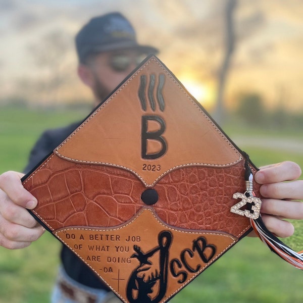 Custom Tooled Graduation Caps - Etsy Canada