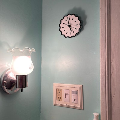 Mini Fluted Geometric Acrylic Wall Clock - Etsy