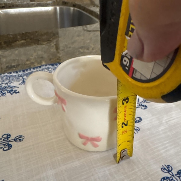 Handmade Coquette Pink Bow Mug | Ribbon Design for Girly Aesthetic ...