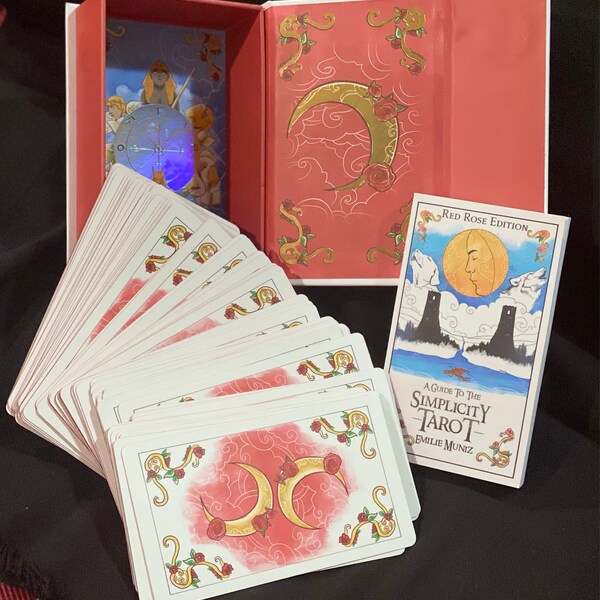 Tarot Lenormand Mystical Crescent Moon and Simplicity Rose Pin - Etsy