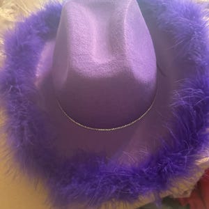 Pink Cowboy Hat With Rhinestone Fringe and Rhinestone Hat Band, Bridal ...