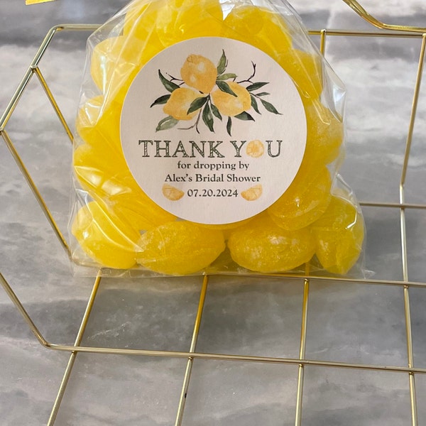 Lemon Thank You Stickers, Lemon Stickers, Lemon Bridal Shower Stickers ...