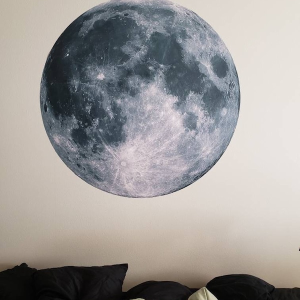 Extra Large Full Moon High Resolution Print Wall Decal | Nursery Wall ...