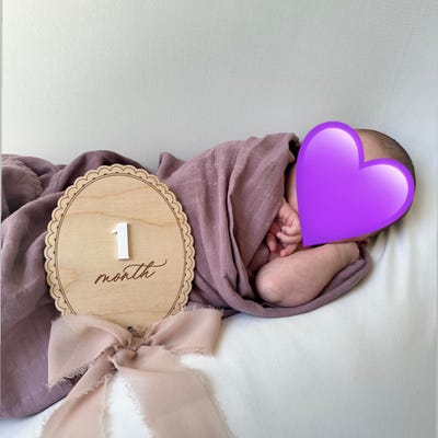 Wooden Daisy Flower Milestone Cards Custom Name Milestone Set Boho ...