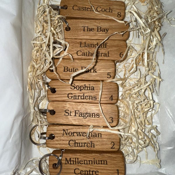 Custom Wooden Label With Personalised Gift Message, Made From Solid Oak ...