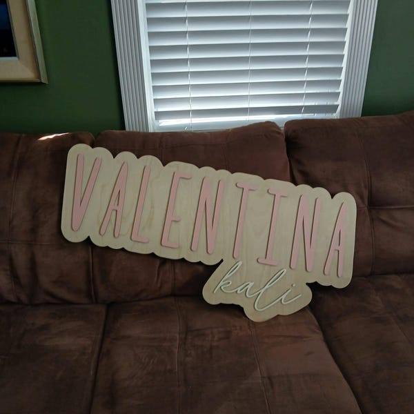 Large Wood Name Sign, Nursery Name Sign, Boho Nursery Sign , Above Crib ...