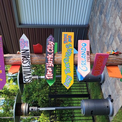 Custom Wood Signs , Signpost , Directional Sign Post, Signs for Bar ...