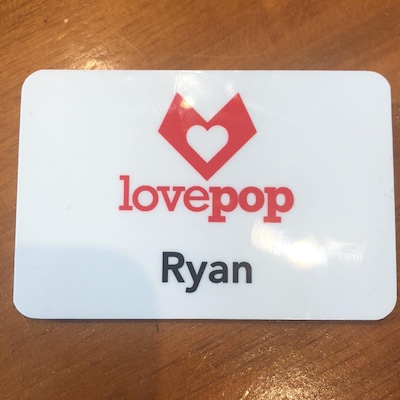 Plastic Name Badge With Magnetic Backing Logos Included - Etsy