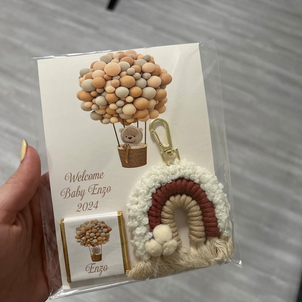 20 Pcs Personalized Teddy Bear Party Favors,macrame Keychain Gifts ...