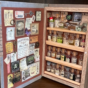 Spell Book Apothecary Potions Case Book Nook 4 Cover - Etsy