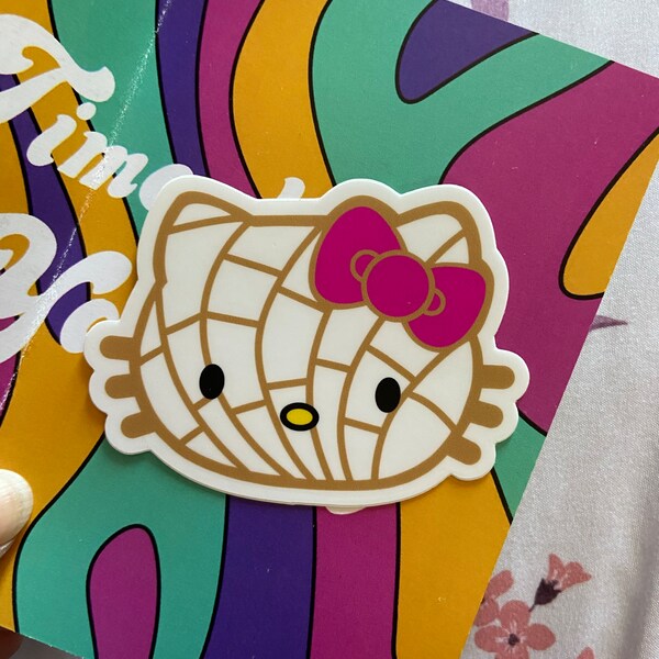 Kitty Concha Sticker | Mexican American Concha |conchita |pan Dulce ...