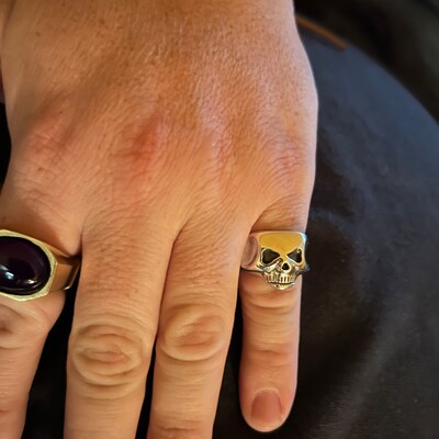 Johnny Depp Replica Plain Skull Pirate Ring Sterling Silver - Etsy