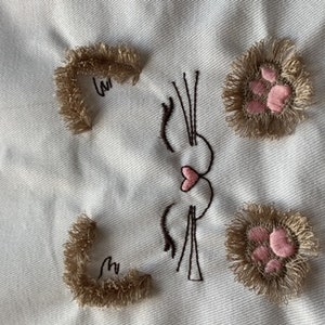 Fringe Fluffy Paws Kitten Cat Fringed Fur Machine Embroidery Designs ...