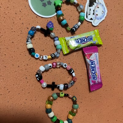 Kawaii Y2K Kidcore Cute Neon Rave Rainbow Random Pony Beads Kandi ...