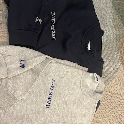 Personalised Embroidered Infinity Symbol Initial Sweatshirt or - Etsy