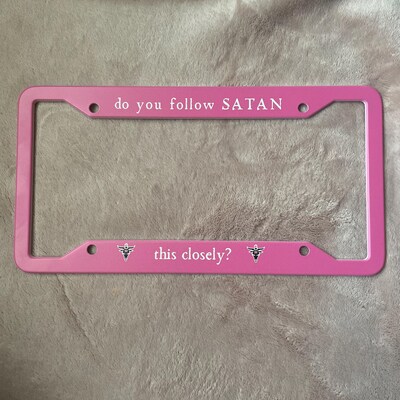 Going to Hell Satanic Goth License Plate Frame Goth Car Accessories ...