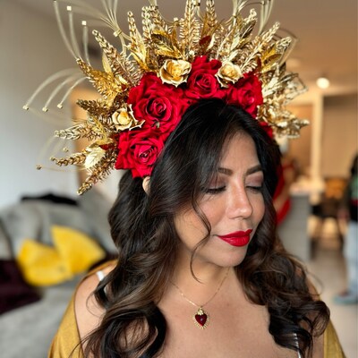 Mexico Crown, Day of the Dead Crown, Flower Headpiece, Mexican Flower ...