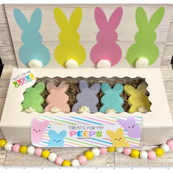 Treats for My PEEPS Treat Bag Topper 4", 4.5", 5" and 6.5", Easter ...