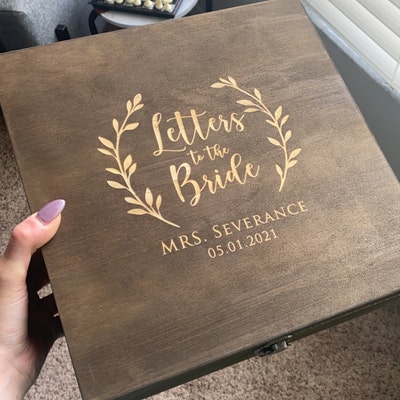 Letters to the Bride, Bridal Box Gift, Engagement Gift Box, Advice to ...