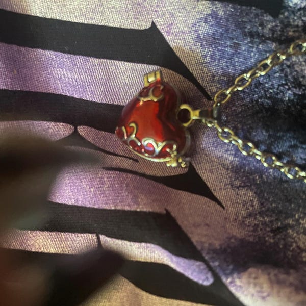 Red Heart Wish Box With Hinged Lid, Brass With Enamel Color, Pill Box ...