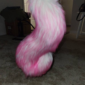 Transgender LGBT Curled Pride Fursuit Tail - Etsy