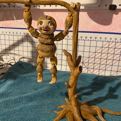 Cute Flexi Print-in-place Sloth STL File for 3D Printing Now With 3MF ...