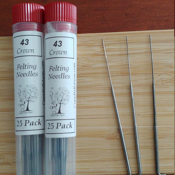 43 Gauge Crown Felting Needles Great for Fine Work, Adding Eyebrows ...