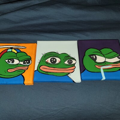 Painting on Canvas Pepe Hypers Heart - Etsy