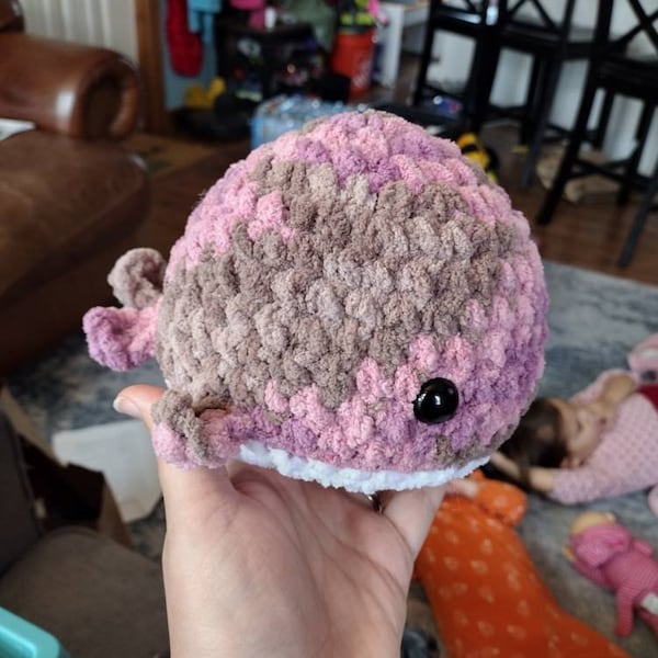Crochet No-sew Whale PATTERN, Crochet Whale Amigurumi, Amigurumi Whale ...