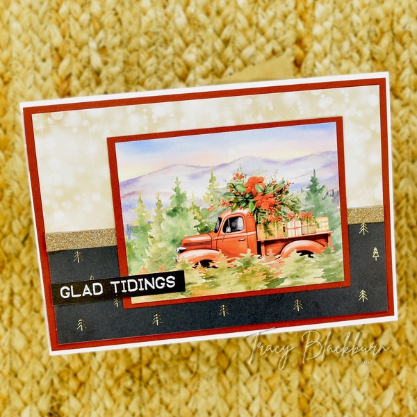 Watercolor Christmas Truck Png, Red Truck Clipart, Vintage Truck Png ...