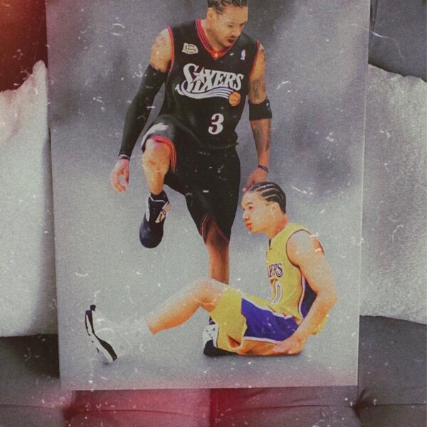 FREE SHIPPING Allen Iverson Step Over Lue Photo Painting Poster Artwork ...