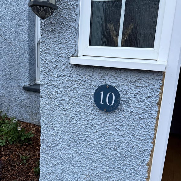 Modern Round Door Number Sign, House Number Plaque - Etsy